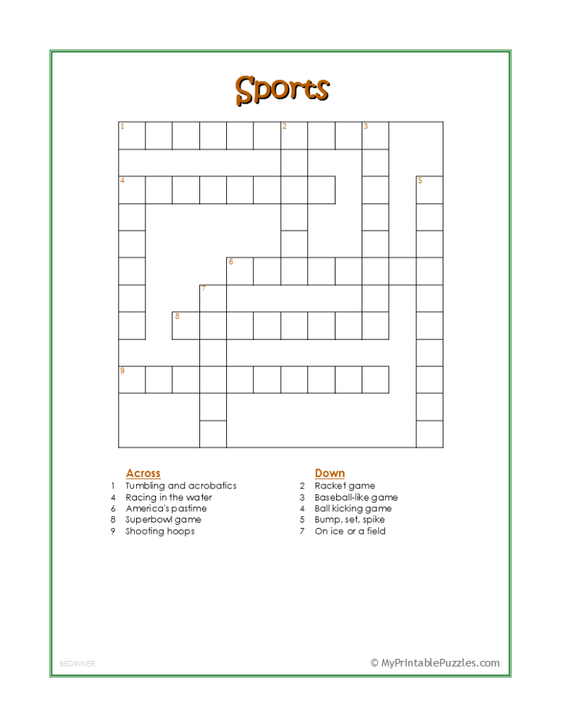 Javaslat Shetland Rendes Easy Crossword Puzzles For Beginners Felh s